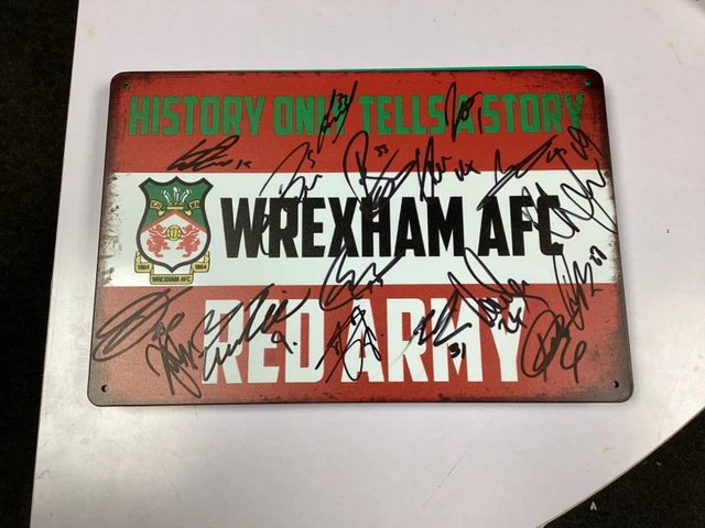 WREXHAM AFC 2025/26 Metal Street Sign Signed By Full Squad £49.99 ...