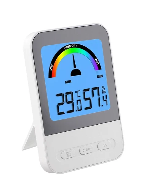 BACKLIGHT HYGROMETER DIGITAL Thermometer for Indoor Room Temperature ...