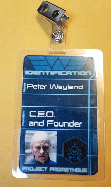 ALIENS / PROMETEO Id Badge-Ceo & Founder Peter Weyland Stile Un EUR 8 ...