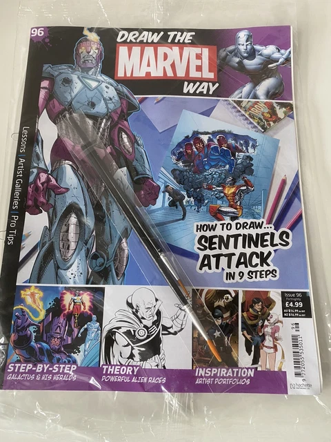 DRAW THE MARVEL Way - Issue 96 How To Draw Sentinels Attack In 9 Steps ...