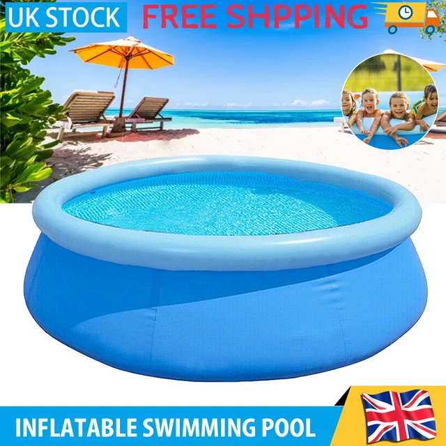 8FT LARGE PADDLING Pool Inflatable Kids Family Fun Swimming Pools ...
