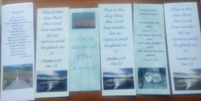 6 X CHRISTIAN 📖📖📖📖📖📖 Bible Verses Vintage Card Bookmark Bundle VGC ...