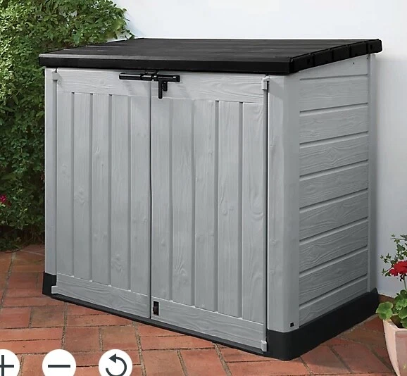 KETER STORE IT Out Max 1200L Outdoor Garden Storage Box & Wheelie Bin ...
