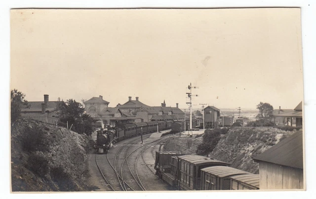 MURRAY BRIDGE RAILWAY Station South Australia Old real photo POSTCARD ...