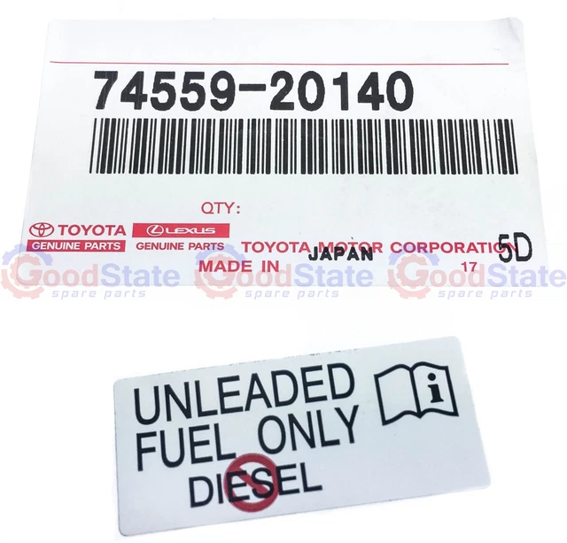 GENUINE TOYOTA LANDCRUISER 200 Series URJ GRJ Decal Sticker Unleaded ...