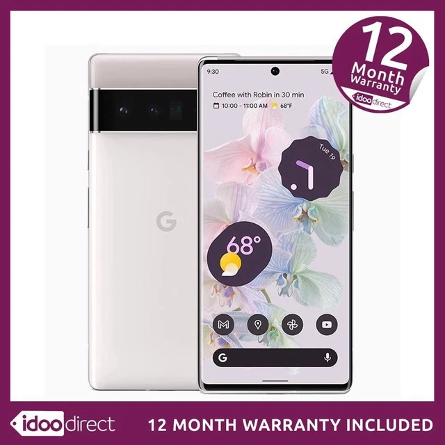 GOOGLE PIXEL 6 Pro GLUOG 128GB Smartphone Mobile Cloudy White Unlocked ...