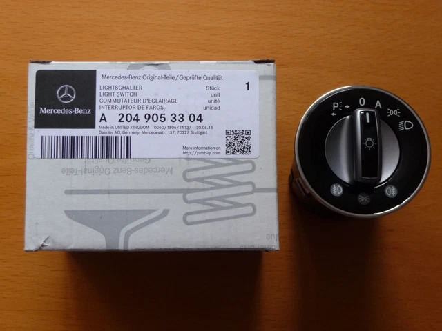 MERCEDES-BENZ ORIGINAL LICHTSCHALTER C-Klasse W204 A2049053304 Schalter ...