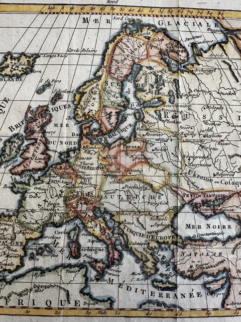 EUROPE CONTINENT TREATIES 1809 attractive engraved hand colored ...