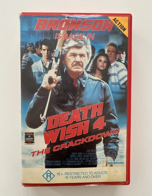 DEATH WISH 4 - The Crackdown [VHS] RCA Columbia Ex-Rental Video Bronson ...