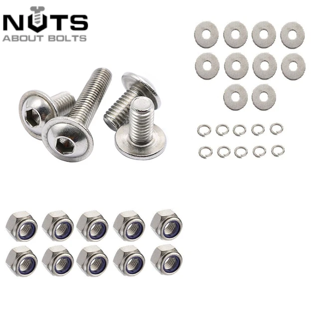 M4 M5 M6 M8 M10 A2 Stainless Flanged Button Dome Head Bolt Allen Socket Screws £4.72 - PicClick UK