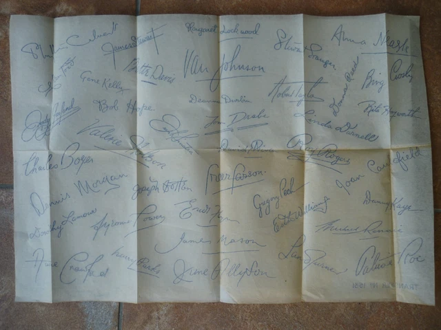 1930S 40S FILM Stars & celebritys autographs transfer rare item trasfer ...
