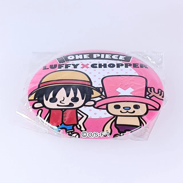 LUFFY CHOPPER ONE Piece × Panson Works Big Can Badge dal Giappone F/S ...