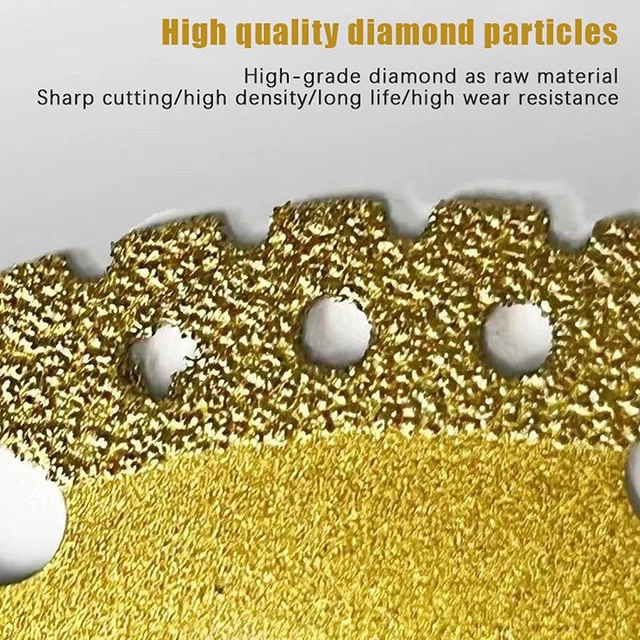 VACUUM BRAZED DIAMOND Yellow Saw Blade 4.5 Inch Steel Metal Stone Cast ...