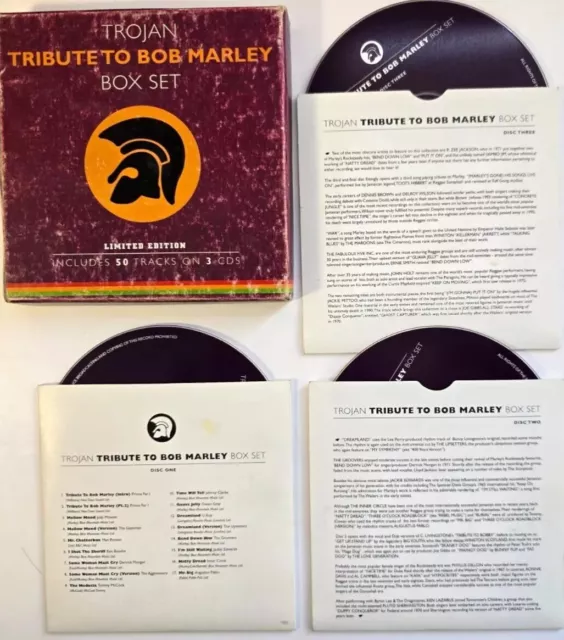 TROJAN TRIBUTE TO Bob Marley Box Set RARE CD Boxset 3 x CD'S Limited 1999 EUR 29,33 - PicClick IT