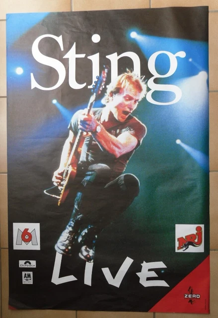 STING VERITABLE AFFICHE DE CONCERT format environ 80 x 120 cm LIVE EUR ...