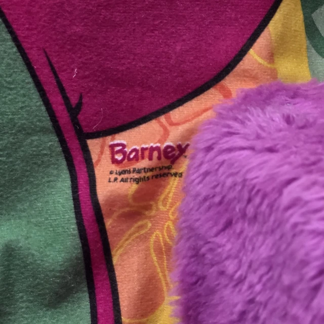 VTG BARNEY & Friends Plush Kids Chair Purple Fuzzy Armchair Children’s ...