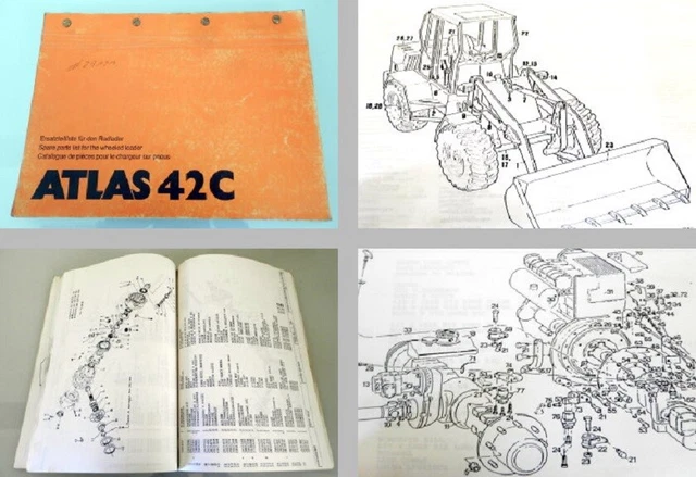 ATLAS 42C RADLADER Ersatzteilliste Spare Parts list 1990 EUR 99,00 ...
