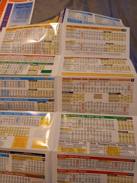 SOUTHERN VECTIS BUS Timetable And Route Map Guide May 2000 £1.99 ...