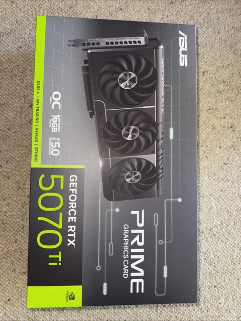 ASUS PRIME GEFORCE RTX 5070 Ti 16GB GDDR7 OC Edition Graphics Card In Hand New $2,164.43 ...