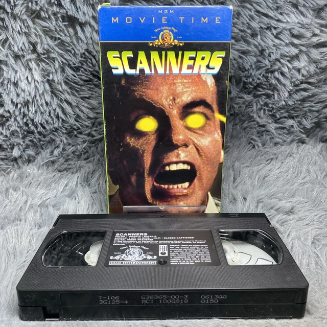 SCANNERS VHS TAPE 1980 MGM Movie Time David Cronenberg Michael Ironside ...