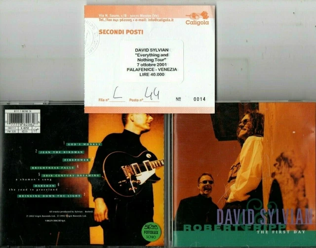 DAVID SYLVIAN & ROBERT FRIPP The First Day CD + Ticket Concert Venice ...
