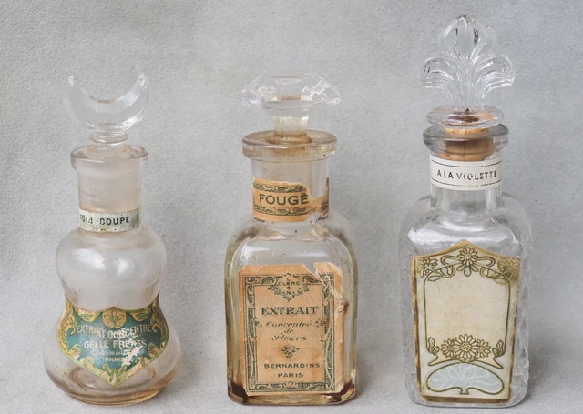 LOT FLACONS DE parfum français anciens 1900 antique french parfume ...