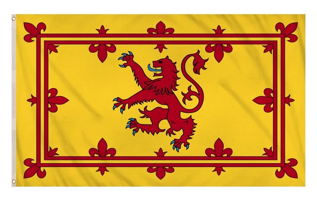 LION RAMPANT NATIONAL Flag Large 5X3Ft Premium Double Stitch Edge Pole ...