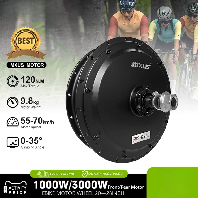 48V 1000W 72V 3000W Front/Rear Hub Motor Wheel For E-bike Conversion ...
