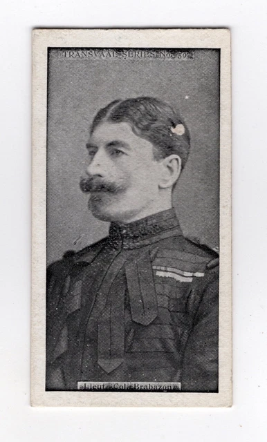 RARE WILLS TRANSVAAL Boer War Card, c1900. Major-Gen Brabazon 18th ...