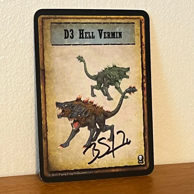 SHADOWS OF BRIMSTONE HELL VERMIN CARD signed by Brian Snoddy FREE ...