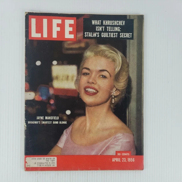 LIFE MAGAZINE APRIL 23, 1956; Jayne Mansfield, Khrushchev and Stalin ...