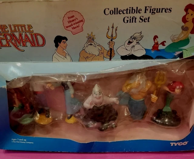 DISNEY LITTLE MERMAID Collectible Figures Gift Set Tyco 6 Figure Set ...