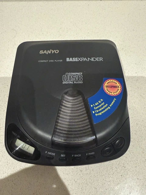 SANYO CDP-150 PORTABLE Personal CD Player - Bassxpander - Tested ...