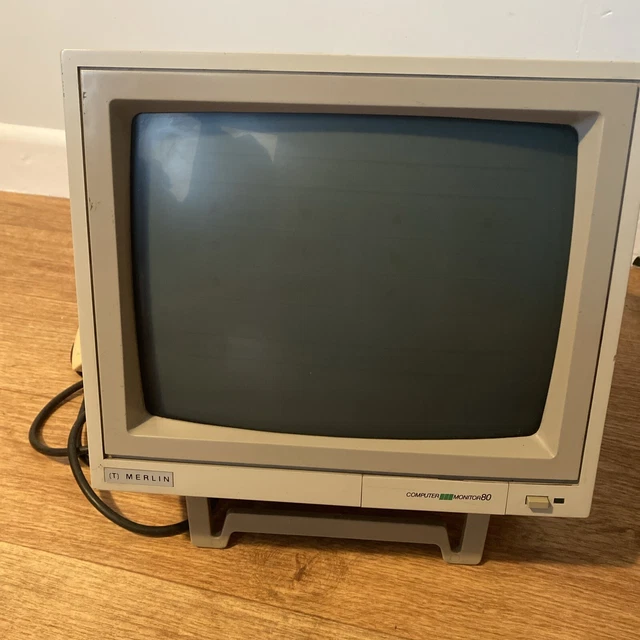 PHILIPS VINTAGE GAMING Computer CRT Monitor 80 - (T) MERLIN - CM7000 ...