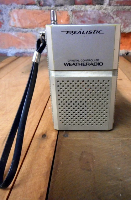 VINTAGE WEATHER RADIO Realistic Model 12-151A Pocket Crystal Movie Prop ...