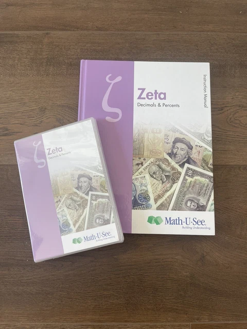 MATH U SEE Zeta set (Instruction Manual/DVD/Algebra Decimal Inserts ...