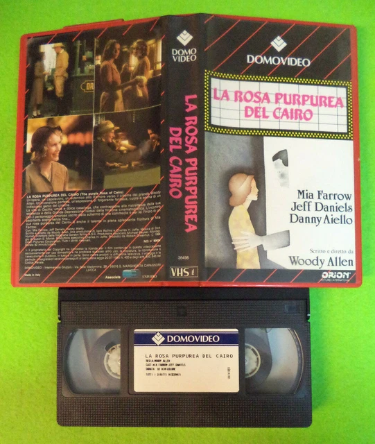 VHS*FILM LA ROSA PURPUREA DEL CAIRO Mai Farrow Woody Allen DOMOVIDEO ...