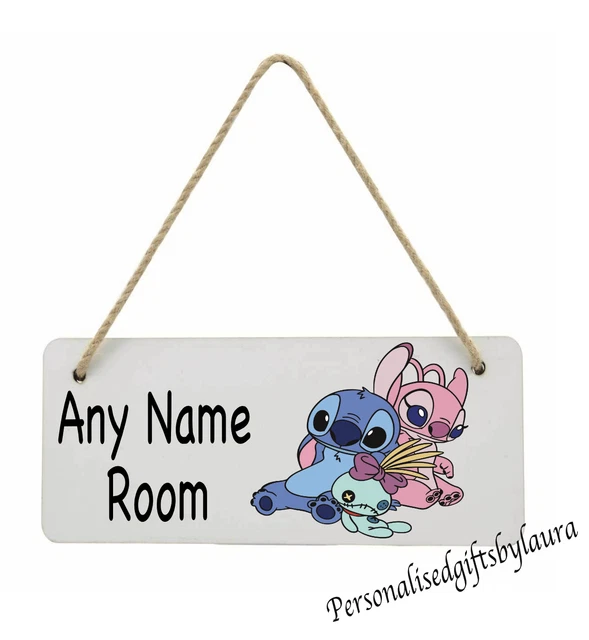 PERSONALISED STITCH LILO Stitch Kids Bedroom Door Sign with/without ...