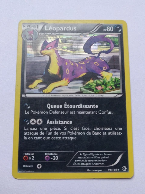 CARTE POKÉMON LÉOPARDUS Holo 91/149 80PV - Super Rare EUR 4,00 ...