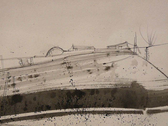 JEAN PORCHER (1927) Landscape Port IN Brittany? 1968 st. James Sleeve ...