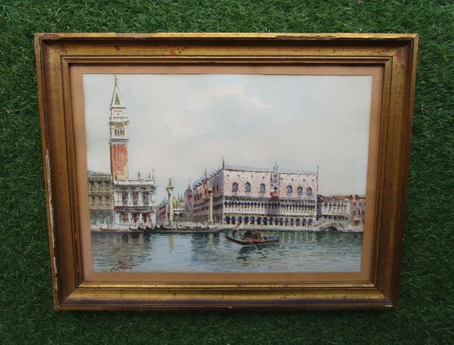 TABLEAU ANCIEN AQUARELLE fin XIXe encadrée sous vitre et signée, à identifier. EUR 165,00 ...