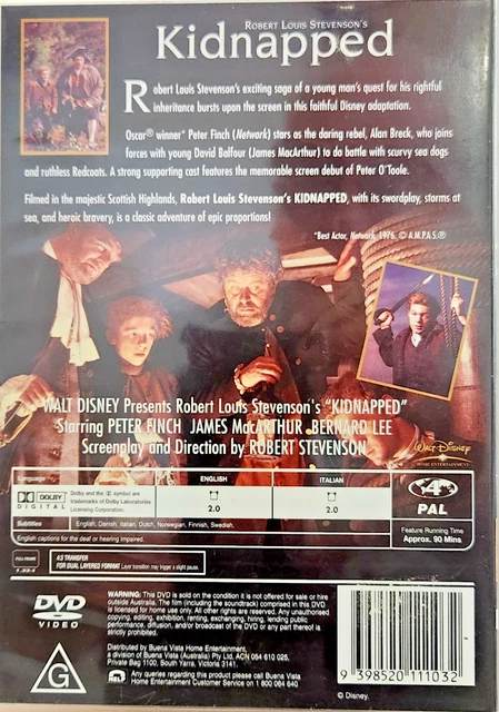 KIDNAPPED - PETER Finch, Bernard Lee, John Laurie, James Macarthur ...