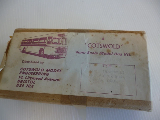 COTSWOLD 4MM SCALE model bus kit £14.99 - PicClick UK