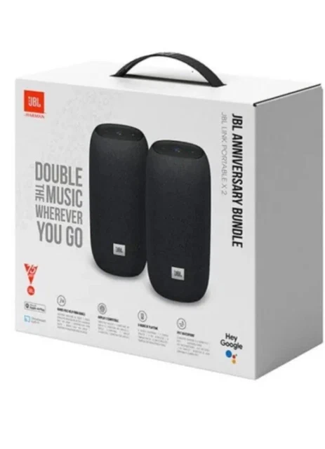 JBL LINK Portable Smart Speaker Twin Pack - Black £135.00 - PicClick UK