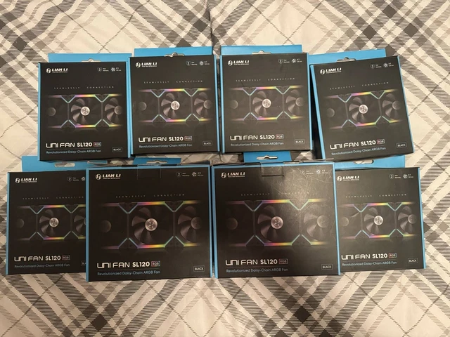 LIAN LI UNI Fan SL120 120mm ARGB PWM Fan 6-Pack with Controller Black £ ...
