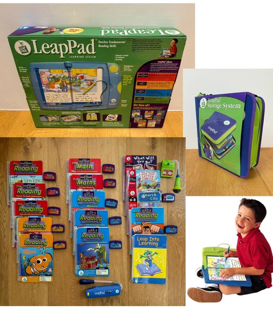 LEAPFROG LEAPPAD LEARNING System with 15+ books, Microphone, Lamp ...