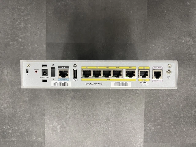 CISCO 860 860VAE Integrated Services Router CISCO867VAE-K9 + PSU £30.00 ...