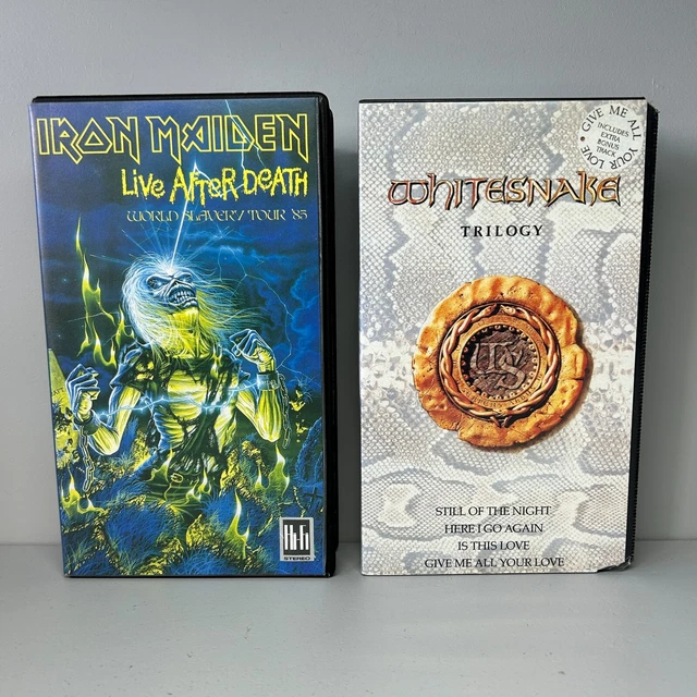 IRON MAIDEN LIVE After Death VHS 1985 and Whitesnake: Trilogy VHS 1988 ...