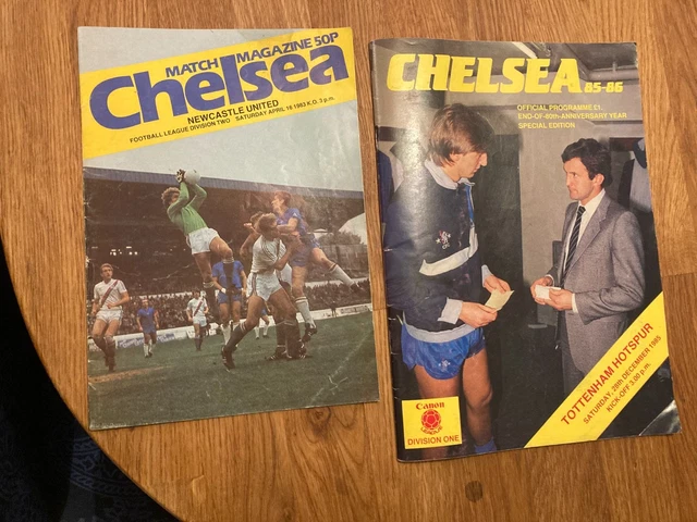 2 X CHELSEA FC Football Programmes, 1983 & 1985; Reasonable Condition £ ...
