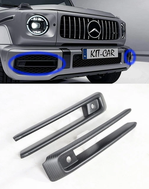 G WAGON FRONT Bumper Matte Carbon Fiber Inserts fit Mercedes G63 AMG W463A W464 EUR 551,70 ...